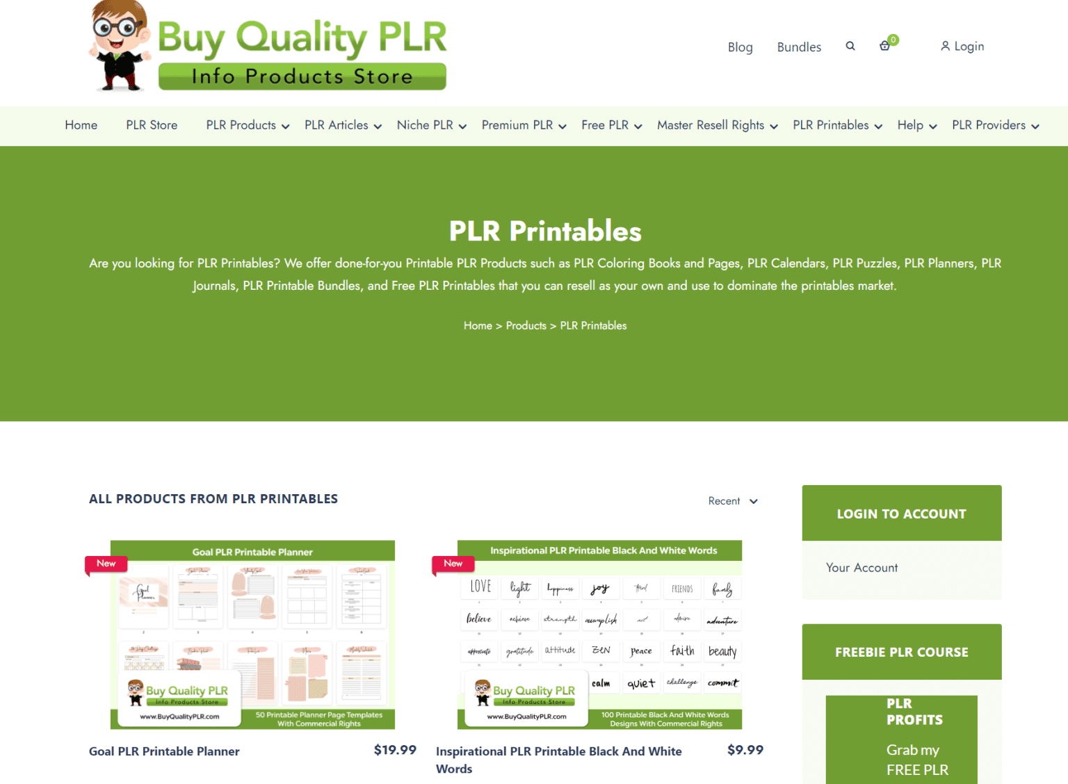 The Best PLR Printable Sites | Low Content PLR Printable Stores