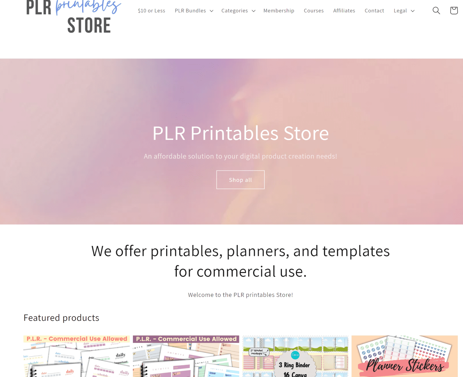 The Best PLR Printable Sites | Low Content PLR Printable Stores