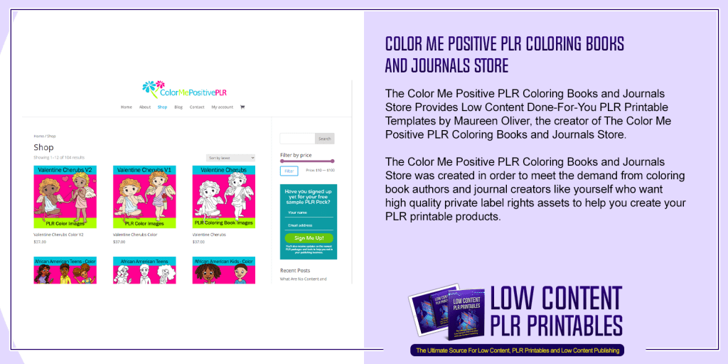 Color Me Positive PLR Coloring Books and Journals Store | PLR Printables