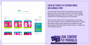 Color Me Positive PLR Coloring Books and Journals Store | PLR Printables