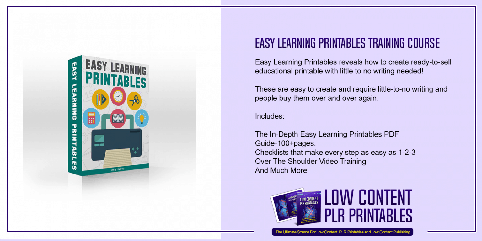 Easy Learning Printables Training Course | Easy Printables Course