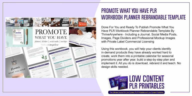 Decluttering PLR Printable Planner | PLR Printable Planner Templates