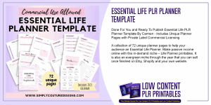 Goal PLR Planner 50 PowerPoint Templates | PLR Printable Planner
