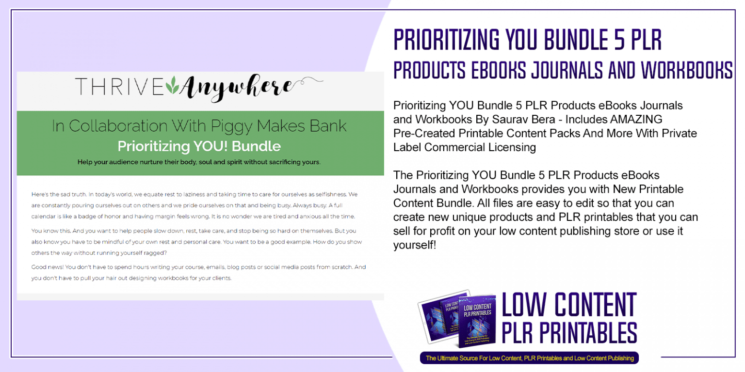 Learning To Let Go PLR Printable Workbook | PLR Printable Workbook