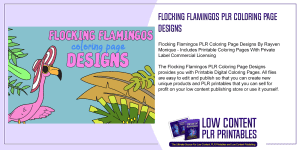Flocking Flamingos PLR Coloring Page Designs | PLR Coloring Pages