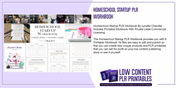 Homeschool Startup PLR Workbook | PLR Printable Workbook