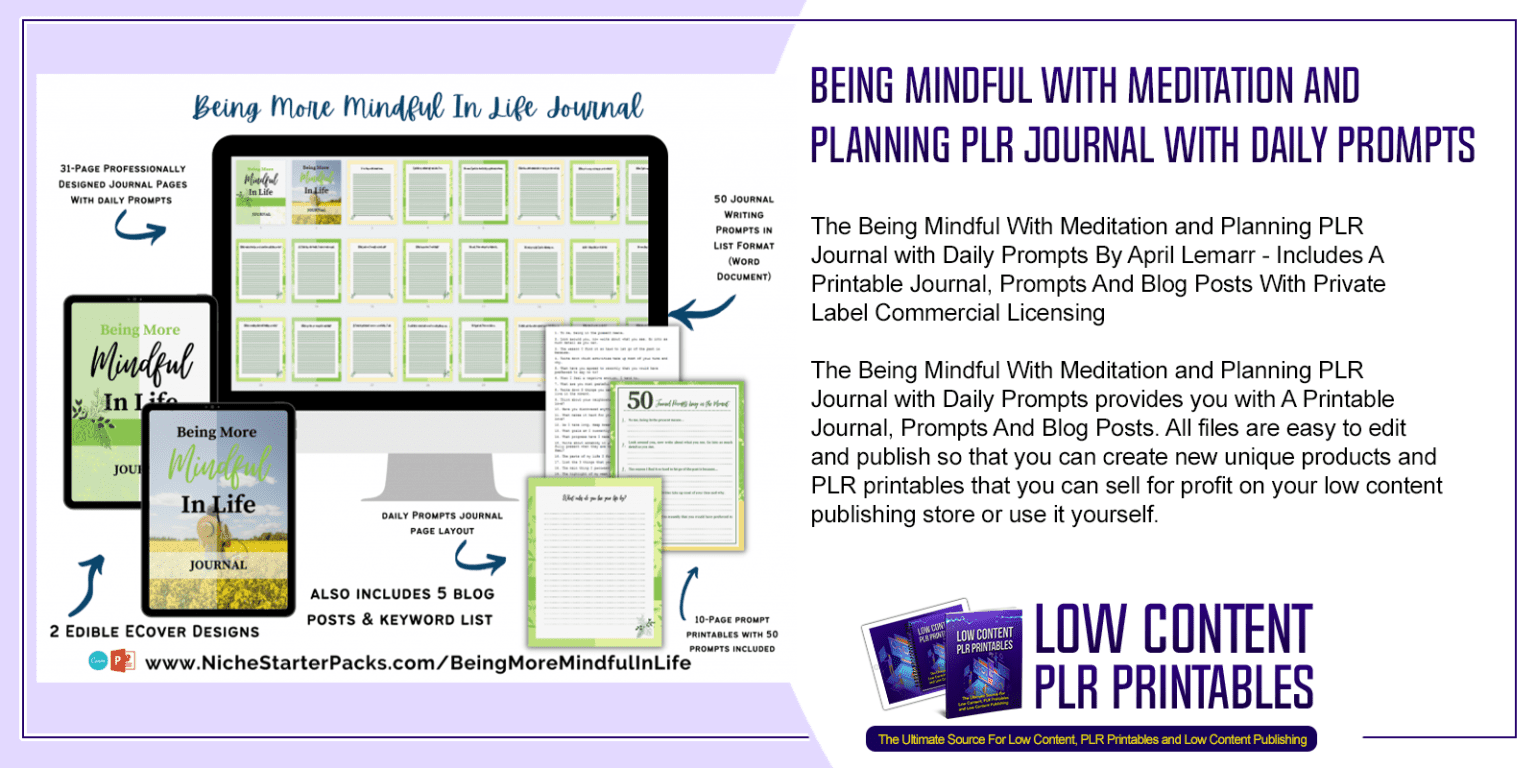 Life of Abundance Log Free PLR Journal Template | PLR Printables