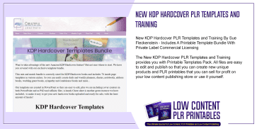 New KDP Hardcover PLR Templates and Training | PLR Printable Template