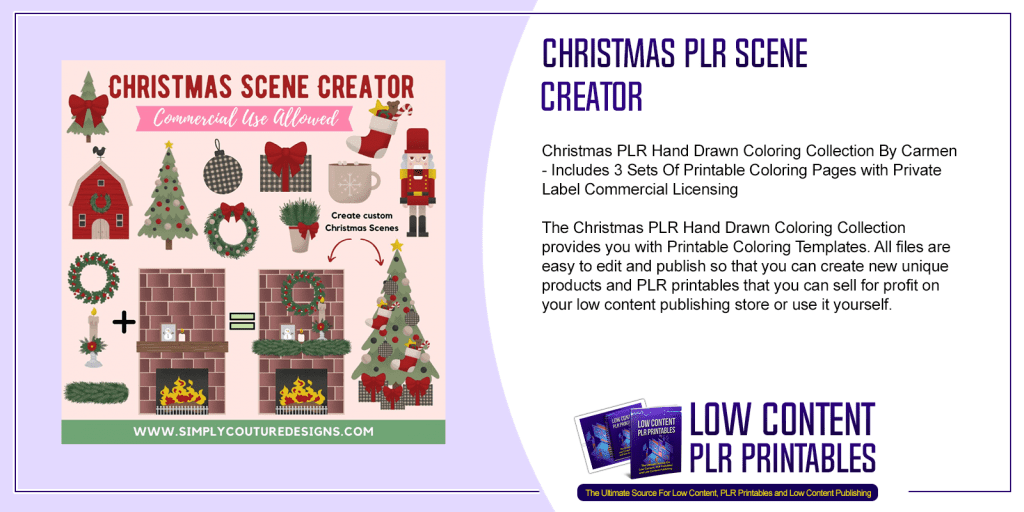 Christmas PLR Scene Creator | PLR Printable Graphics Package