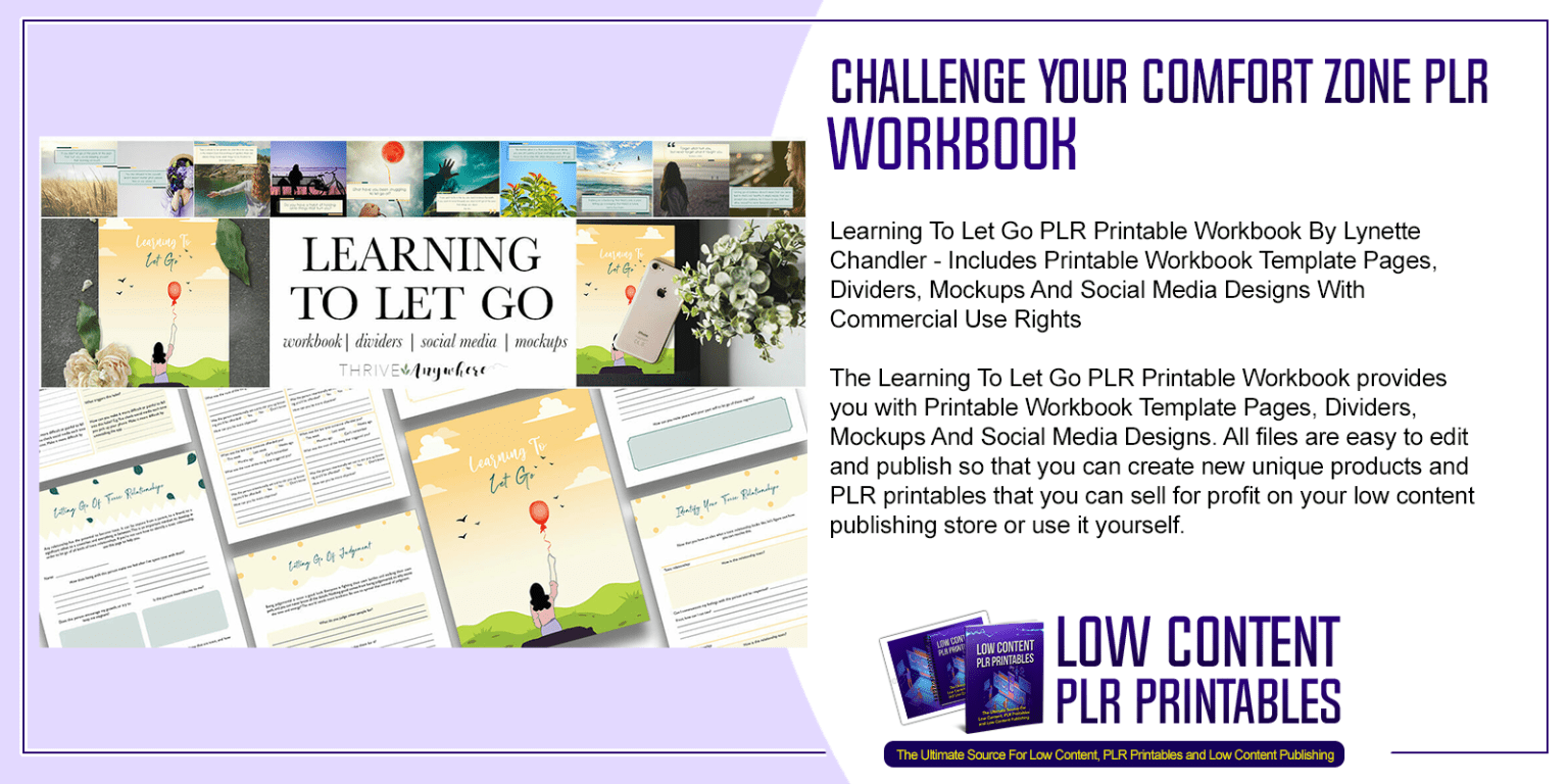 Learning To Let Go PLR Printable Workbook | PLR Printable Workbook
