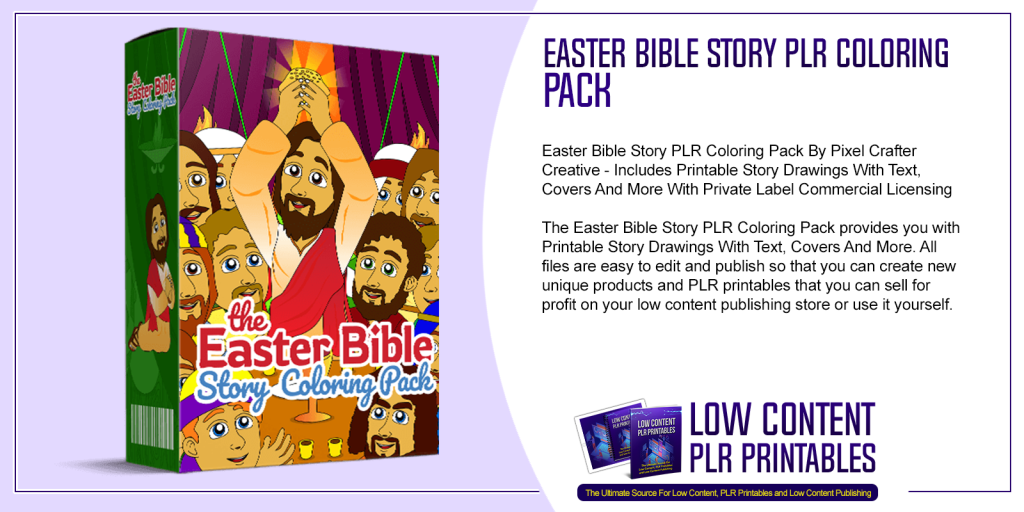 Easter Bible Story PLR Coloring Pack | PLR Coloring Printable Pages