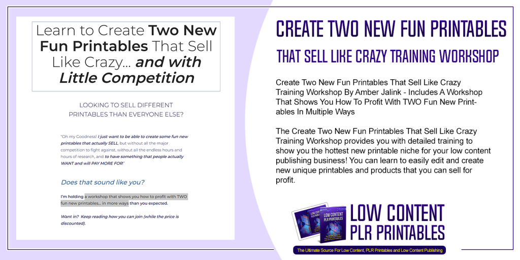 Create Two New Fun Printables That Sell Like Crazy Training Workshop