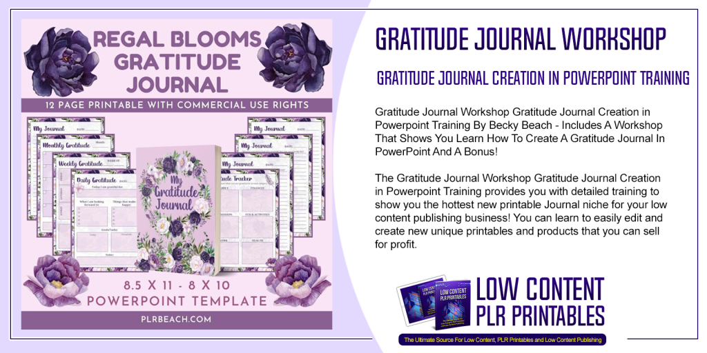 Gratitude Journal Workshop Gratitude Journal Creation in Powerpoint ...