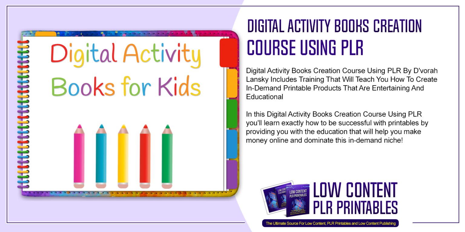 Kids PLR Printable Activity Book | PLR Activity Printable Book