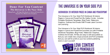 The Universe is On Your Side PLR Workbook 39 Interior Pages in Canva ...