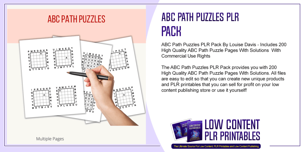 ABC Path Puzzles PLR Pack | PLR Printable Activity Pages Bundle