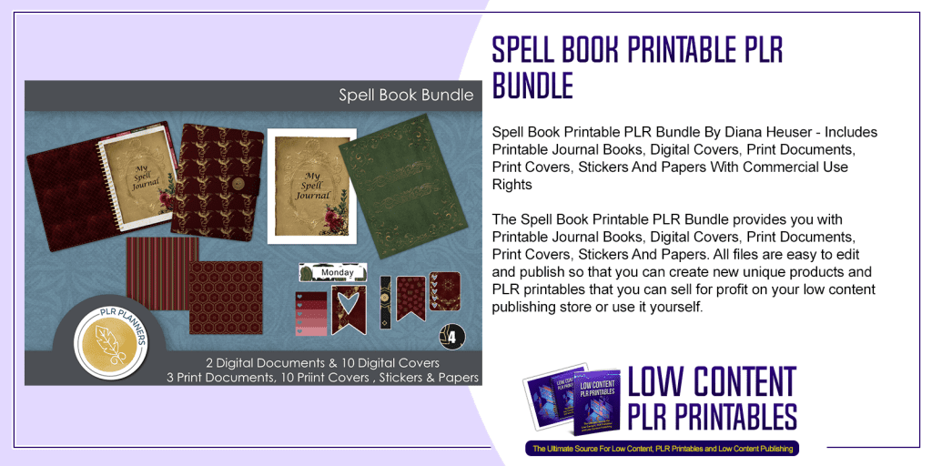 Spell Book Printable PLR Bundle | PLR Printable Bundle