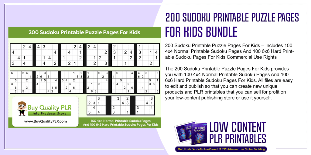 Printable Sudoku Pages For Kids