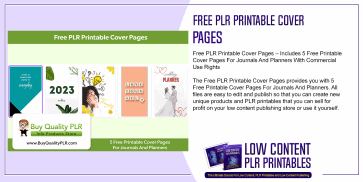 Free PLR Printable Cover Pages | Free PLR Printable Designs