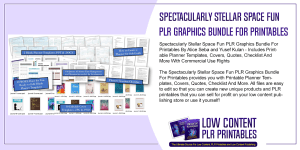 Spectacularly Stellar Space Fun PLR Graphics Bundle