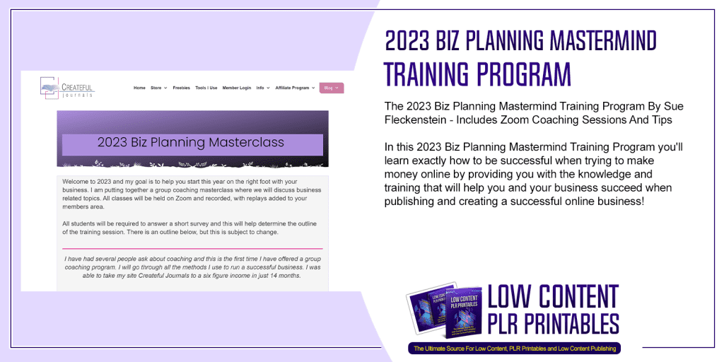2023 Biz Planning Mastermind Training Program | Training Program