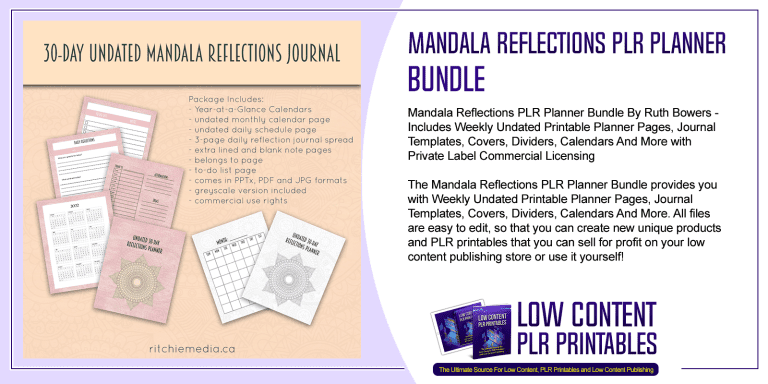 70 Vintage PLR Journal Printables Templates | PLR Journal Printable Page
