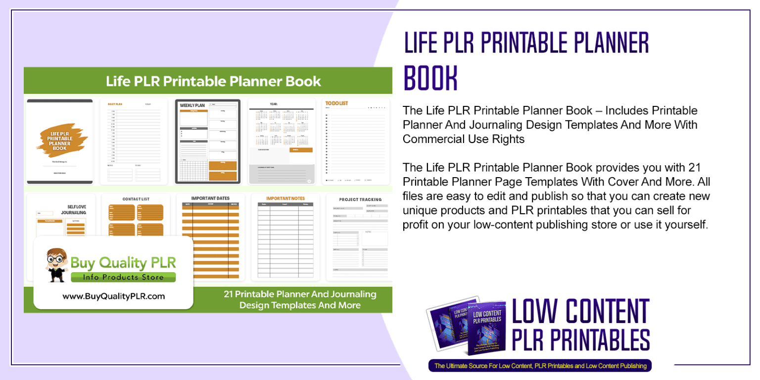 PLR Academic Planner Bundle Bookmark Layouts and Digital Papers