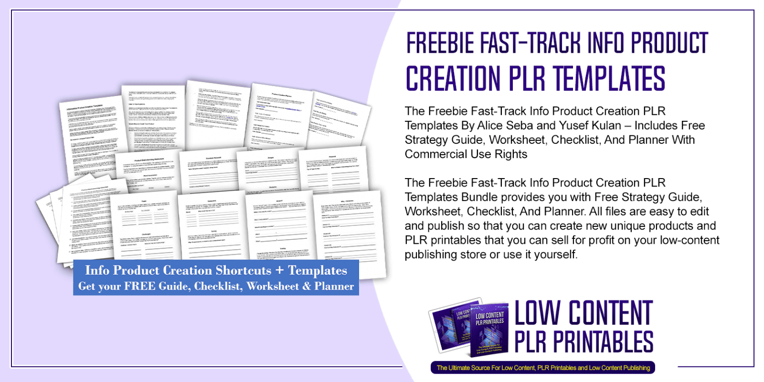 Freebie Fast-Track Info Product Creation PLR Templates
