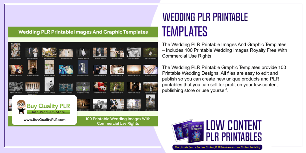 Wedding PLR Printable Images And Graphic Templates | PLR Print