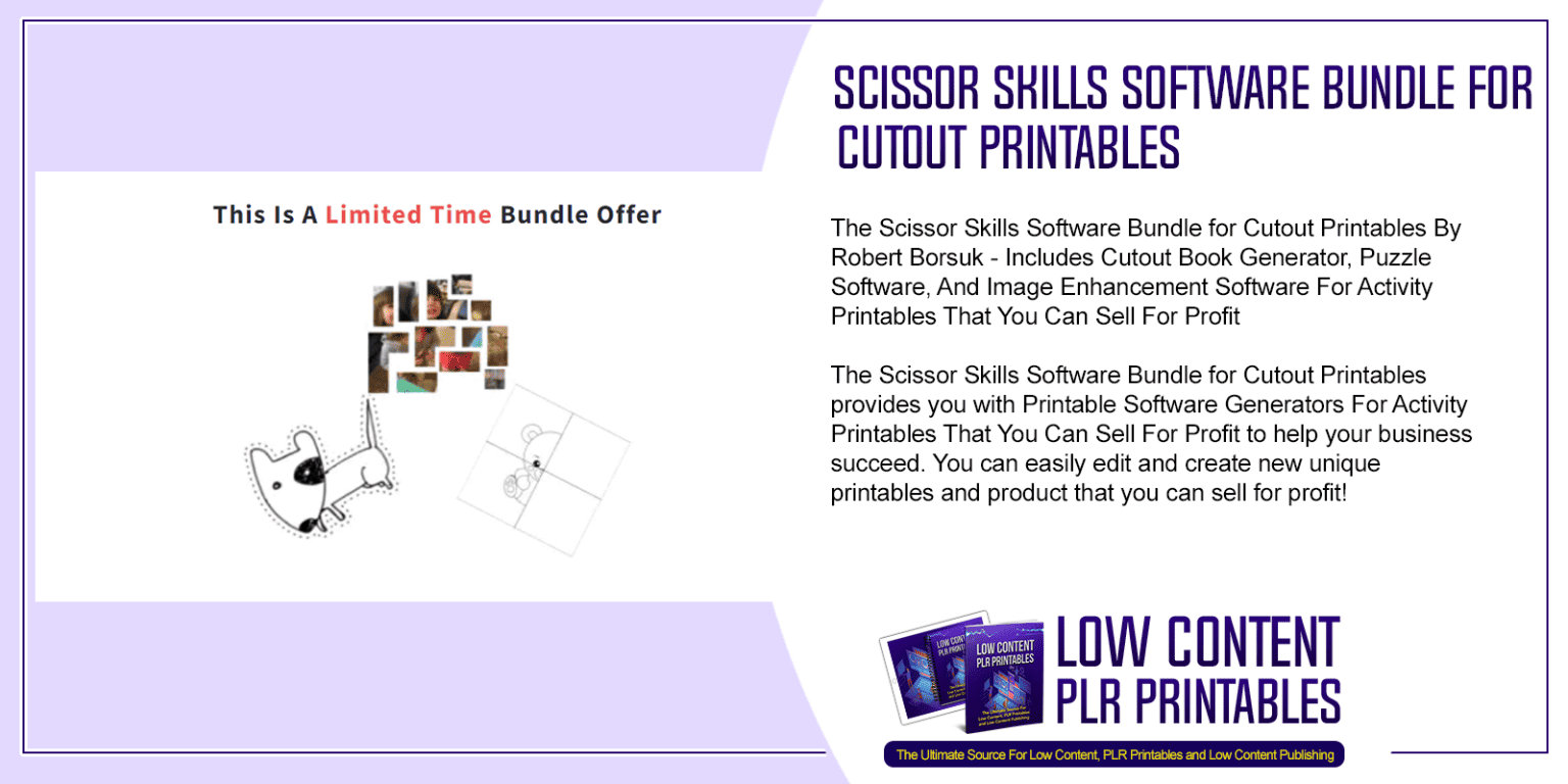 Scissor Skills Software Bundle for Cutout Printables | PLR Software