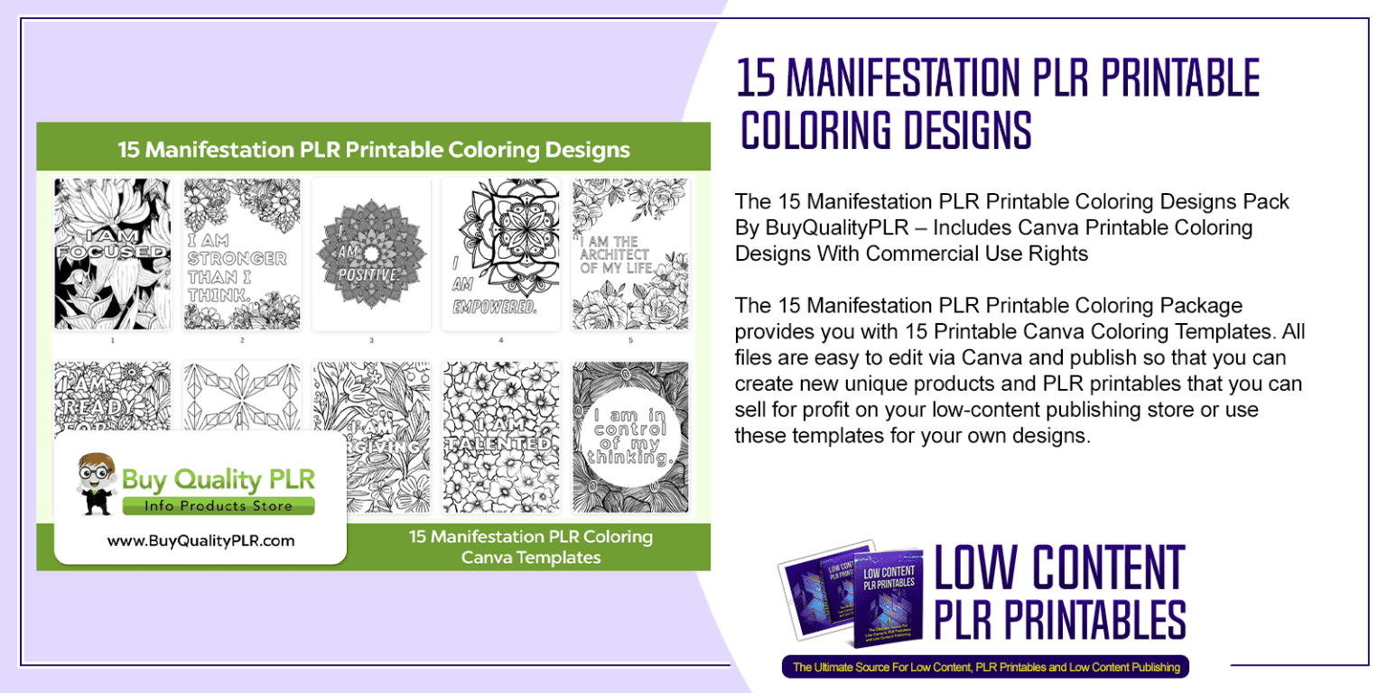 Fitness PLR Coloring Planner | PLR Printable Planner Templates