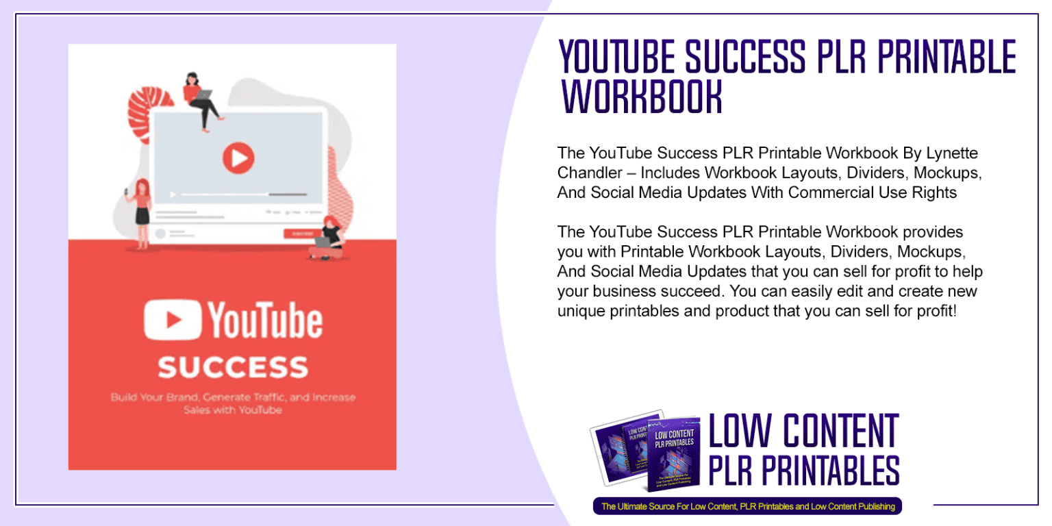 YouTube Success PLR Printable Workbook | Youtube Workbook