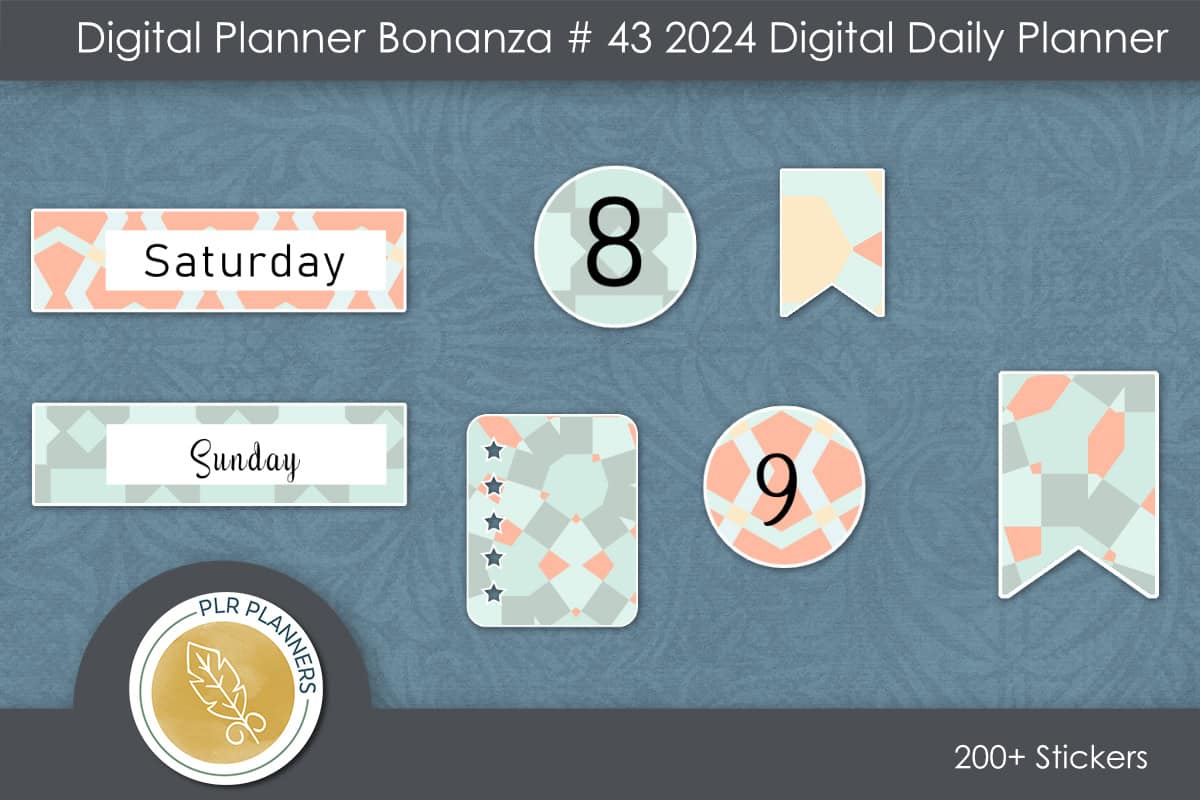 Digital Daily PLR Planner for 2024 | Daily PLR Printable Planner